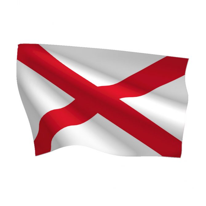 Indoor Alabama Ceremonial Flag Set